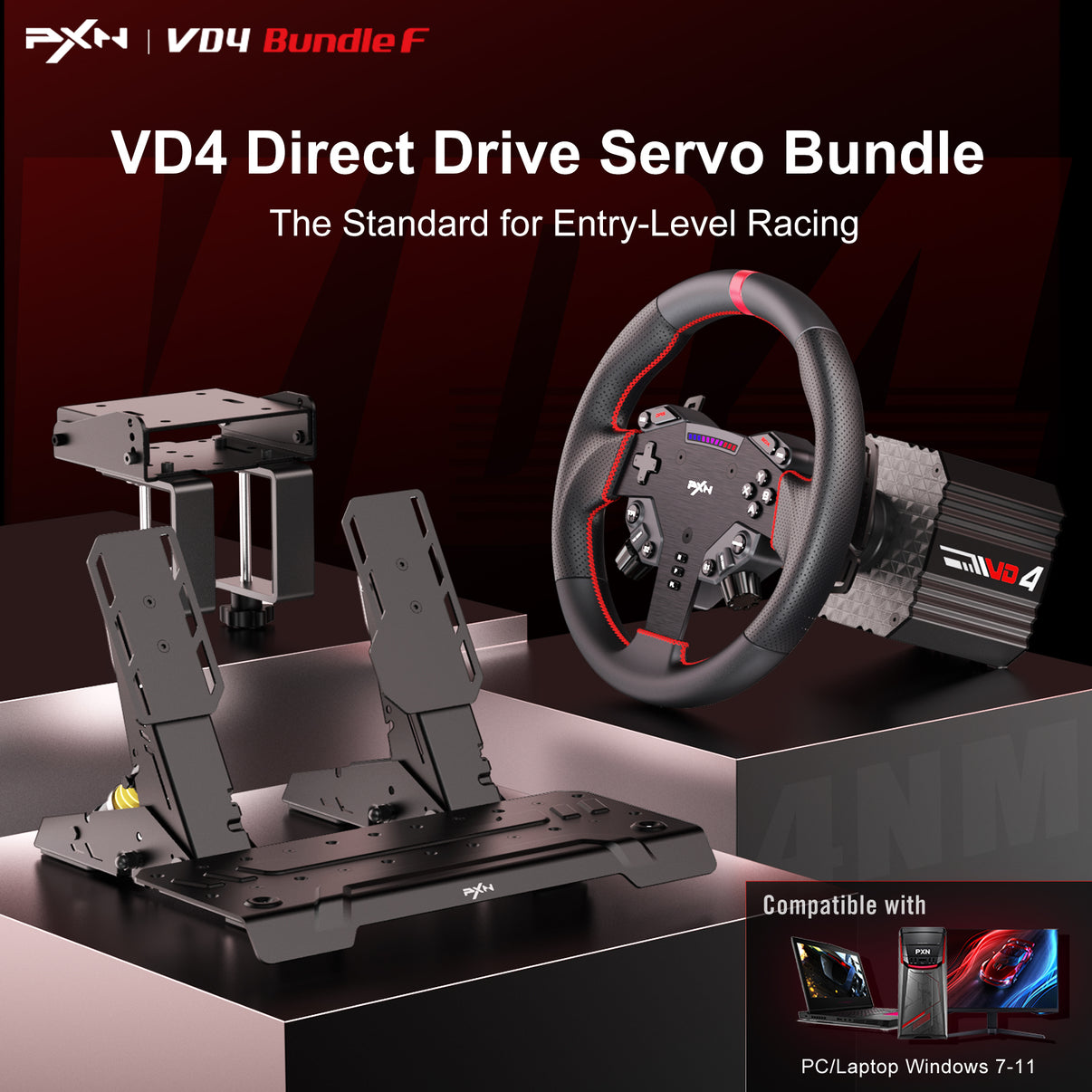 VD4 Racing Wheel and Pedals for PC | Racing Wheel | PXN – PXN Official
